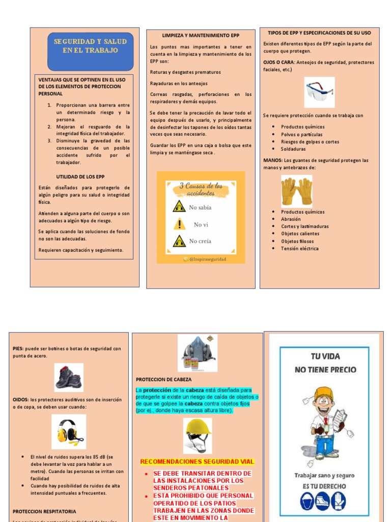 Tipos de EPP y especificaciones de su uso según riesgos laborales | PDF