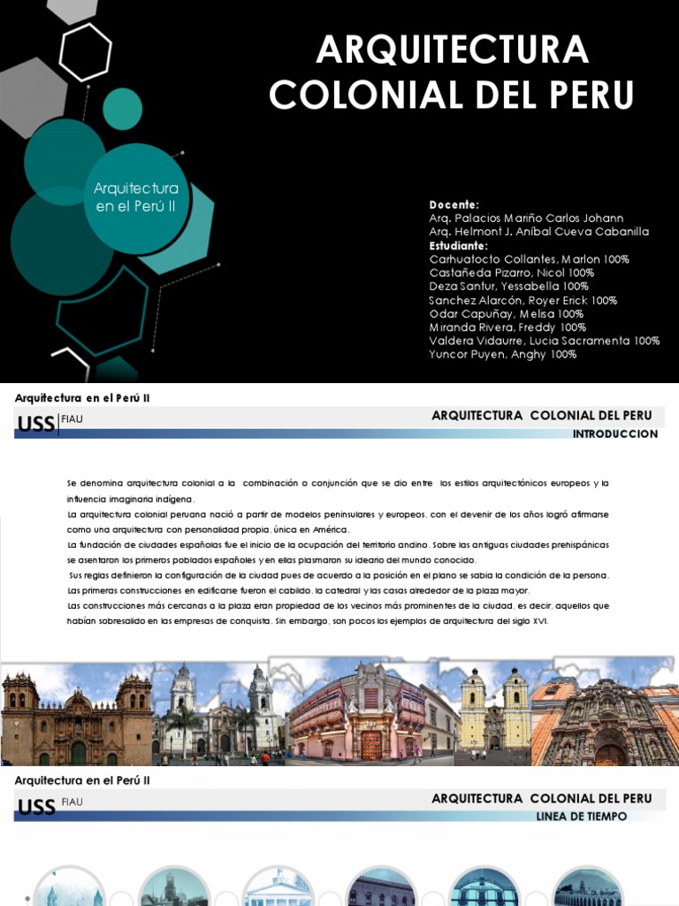 Arquitectura Del Peru - Colonial Grupo #02 | PDF | Perú | Diseño ...