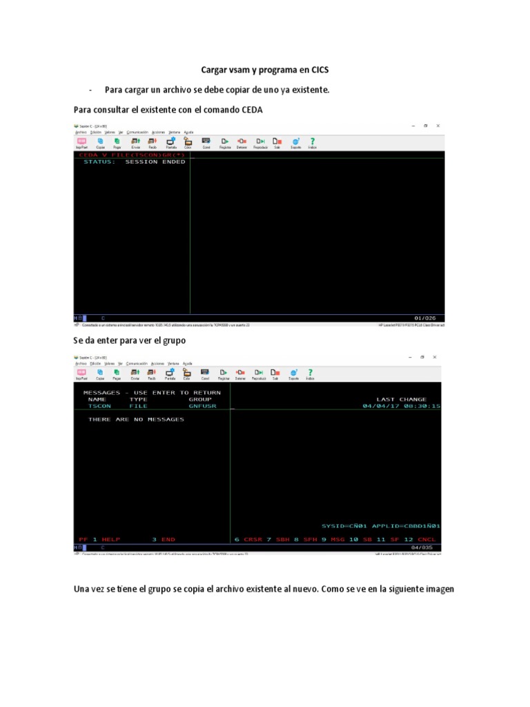 Cargar Archivo y Programa Al Cics | PDF