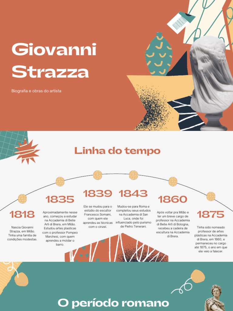 Apresentação - Biografia e Obras Giovanni Strazza | PDF | Escultura | Milão
