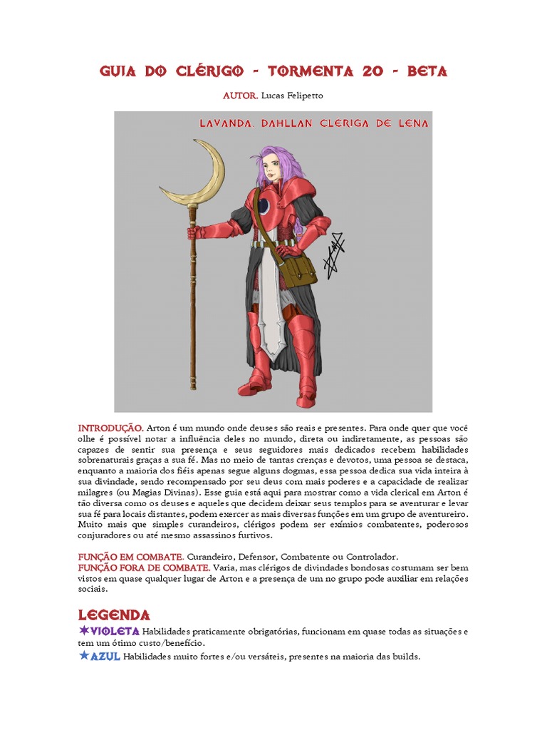 Guia Do Clérigo T20 | Download grátis PDF | Sabedoria | Opção (finanças)