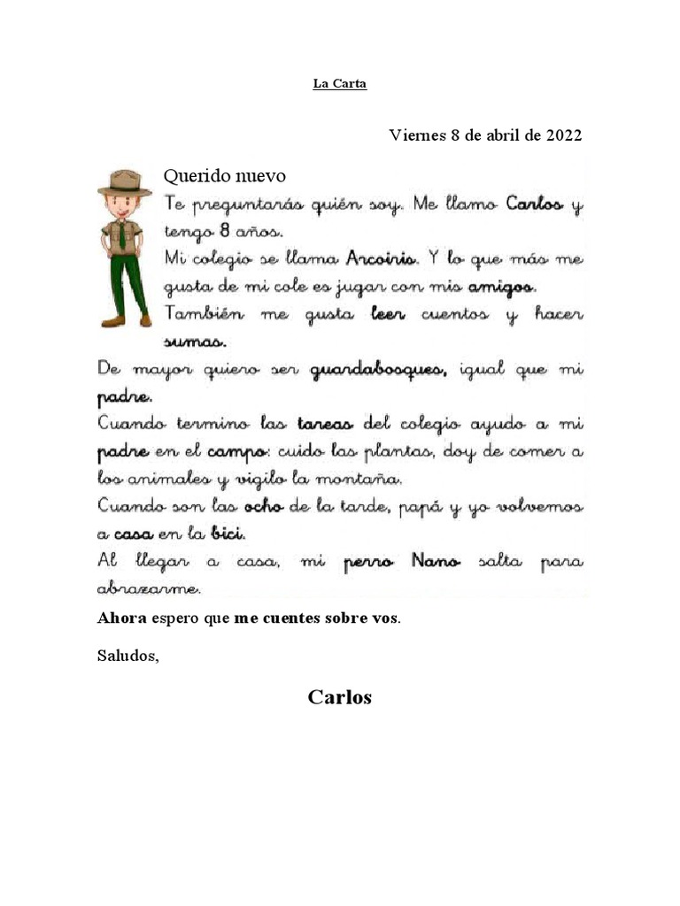Actividad La Carta | PDF