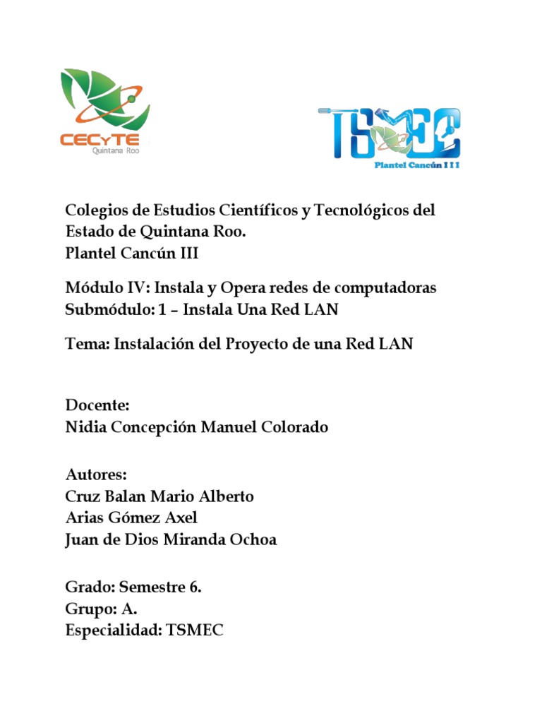 Arias Gomez-TSMEC-6A-Proyecto | PDF | Protocolos de internet | Dirección IP