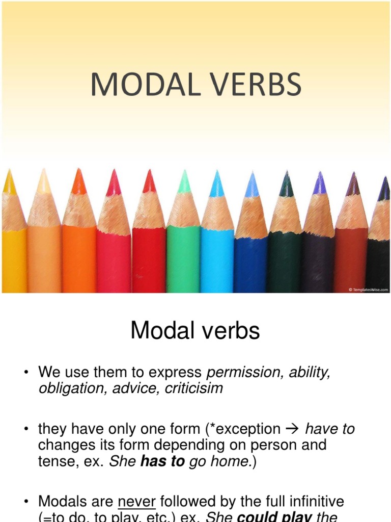 Modal Verbs Grammar Guides | PDF | Verb | Linguistic Morphology