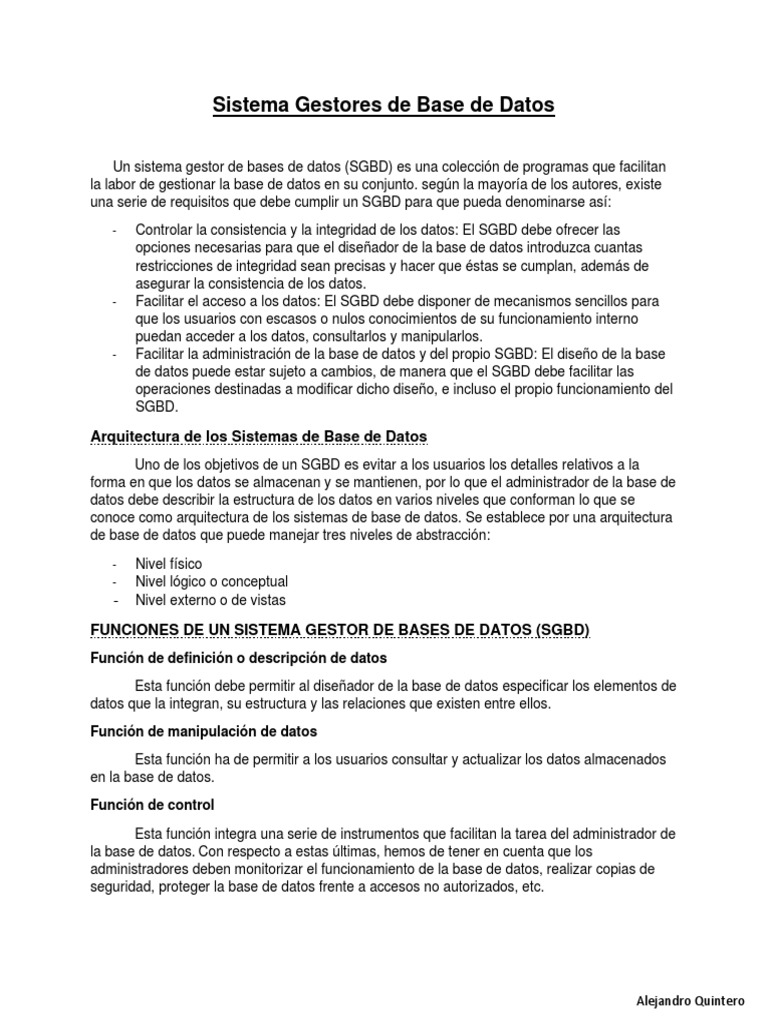 Resumen Del Tema 2 de GestiÃ N de Base de Datos | Unduh gratis PDF | Bases de datos | Modelo ...