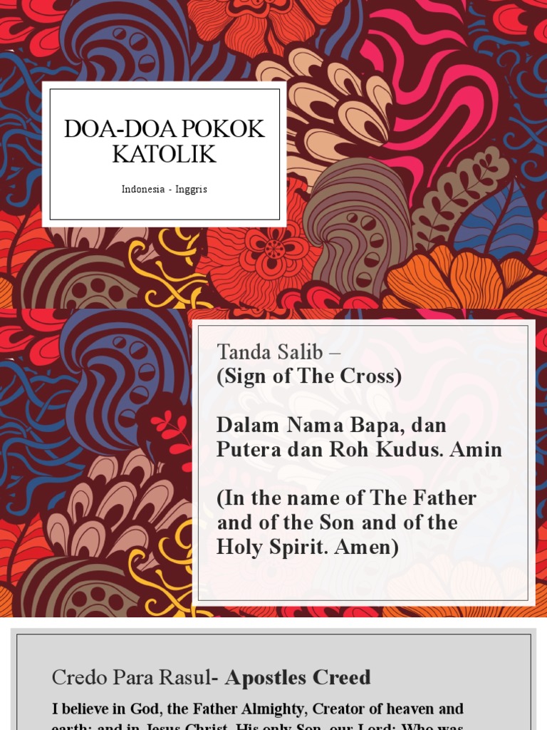 Doa-Doa Pokok Katolik | PDF