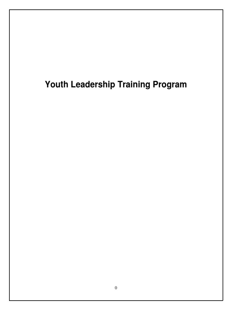 Youth Leadership Training Overview | PDF | Leadership ...