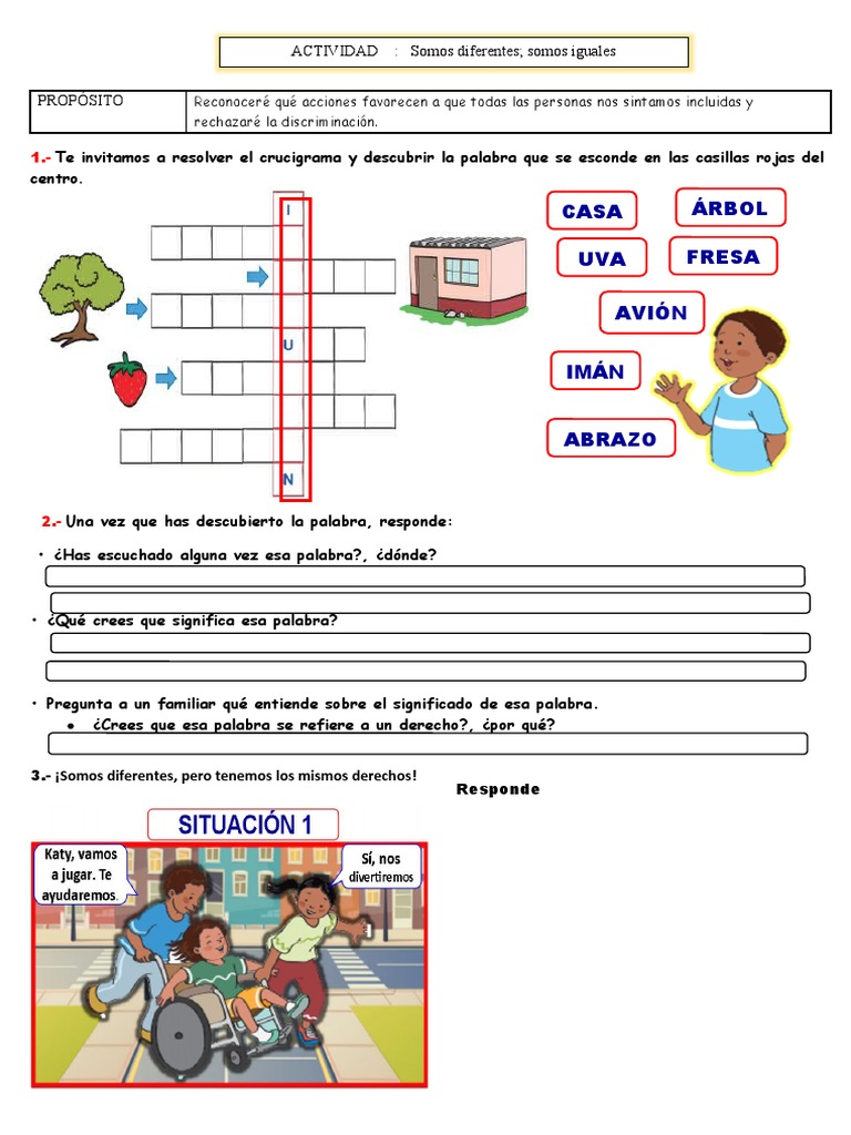 Ficha TUTORIA SOMOS DIFERENTES, SOMOS IGUALES . | PDF | Inclusión ... Ficha TUTORIA SOMOS DIFERENTES, SOMOS IGUALES . | PDF | Inclusión ...