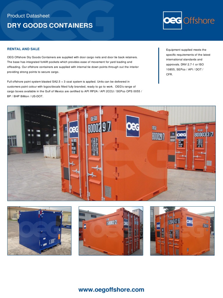 Oeg Dry Goods Containers | Download Free PDF | Cargo | Vehicles