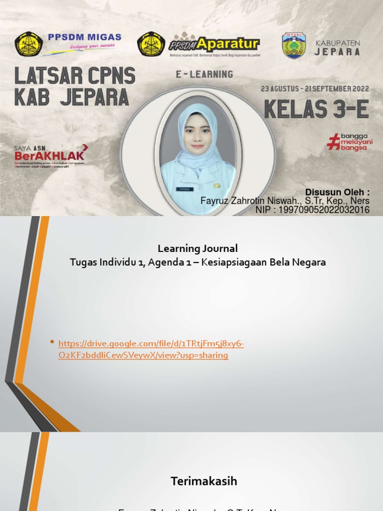 Learning Journal (Kesiapsiagaan Bela Negara) | PDF