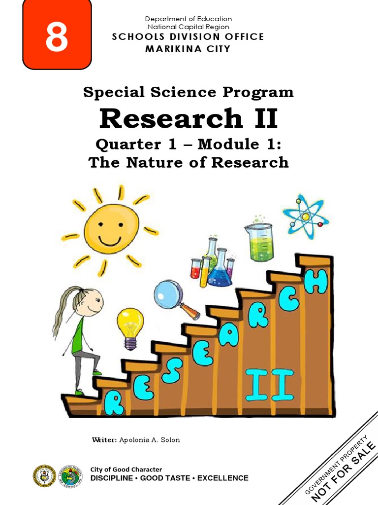 Research II: Special Science Program Quarter 1 - Module 1: The Nature ...
