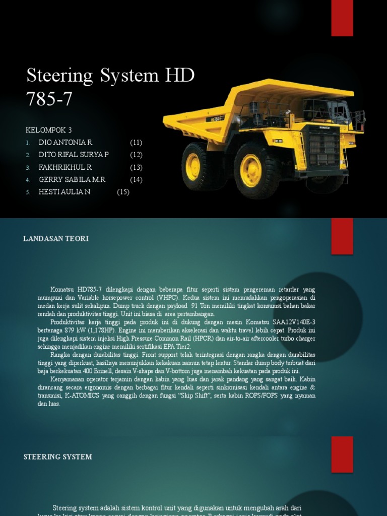 Steering System HD 785-7-1 | PDF