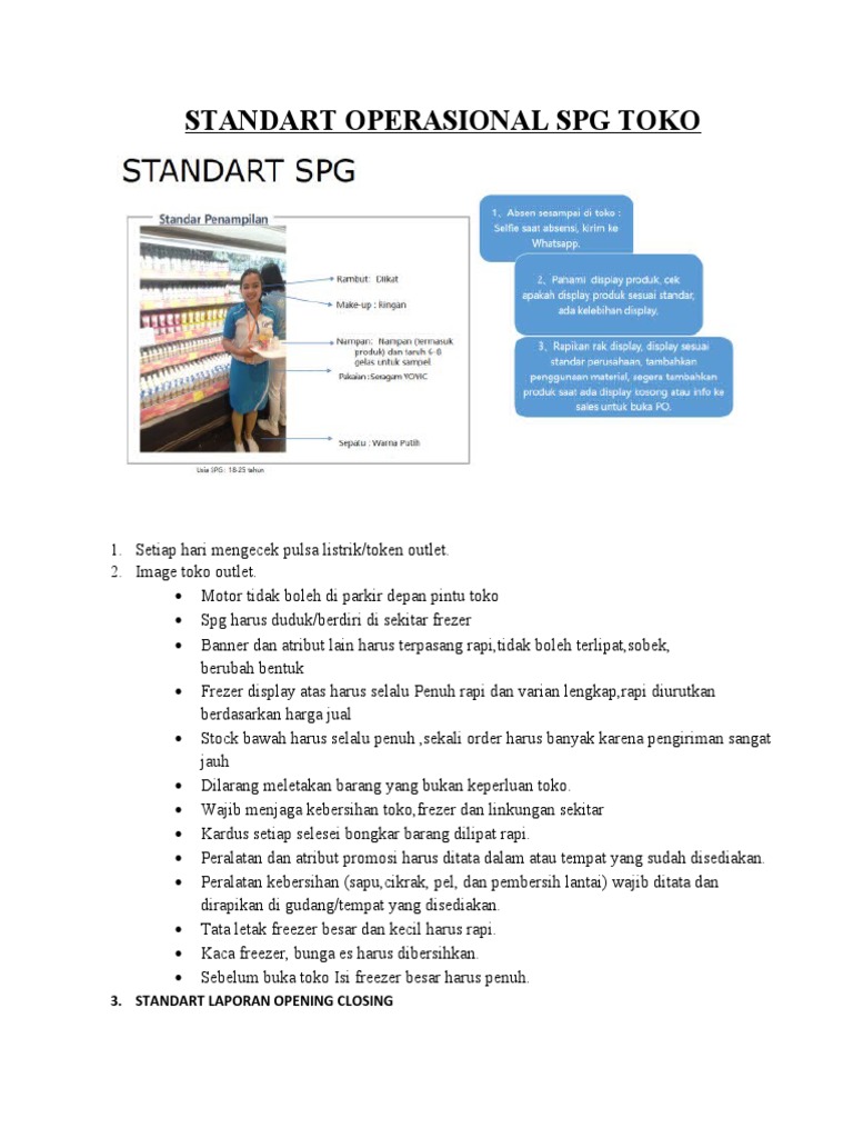 Sop SPG Outlet | PDF