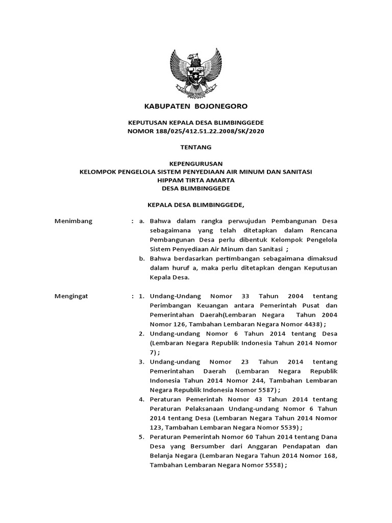 SK Pengurus KPSPAMS | PDF