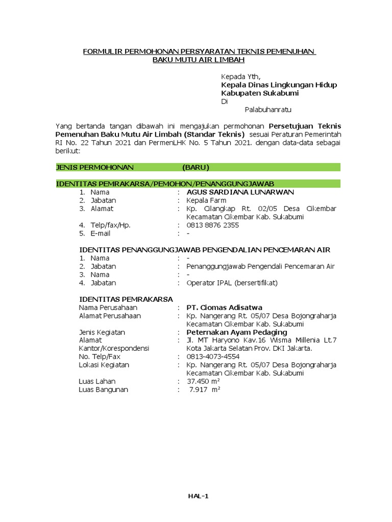 Permohonan Pertek | PDF