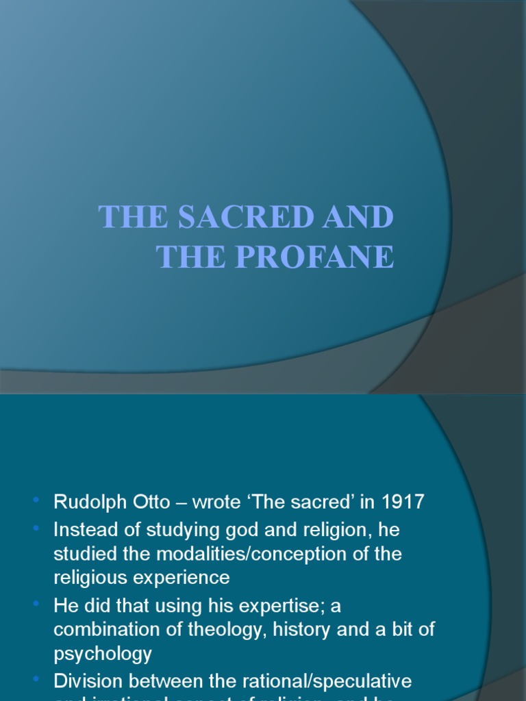 The Sacred and The Profane | PDF | Metaphysics | Religious Belief And ...
