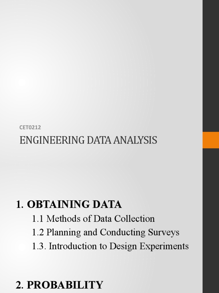 Methods for Engineering Data Analysis | PDF | Survey Methodology ...