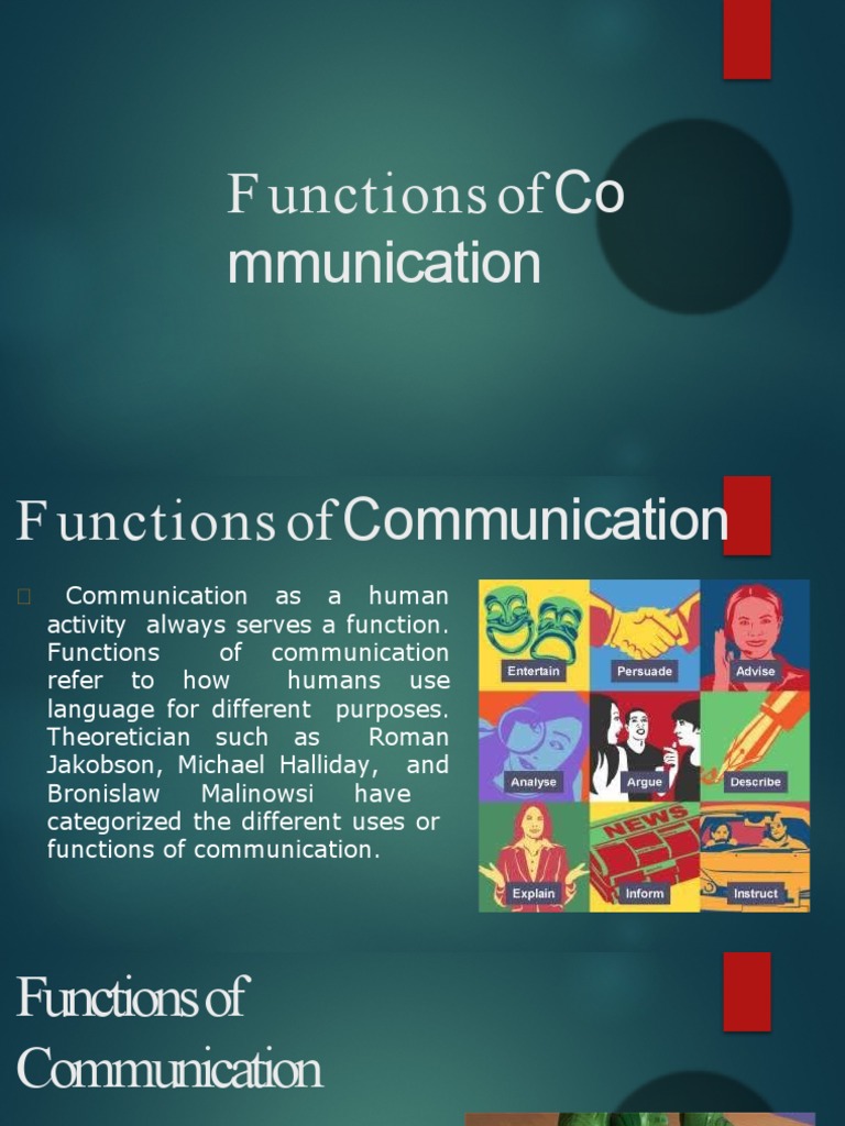 Functions of Communication | PDF | Nonverbal Communication | Communication Functions of Communication | PDF | Nonverbal Communication | Communication