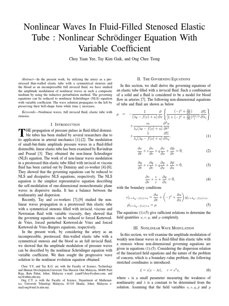 Waset 2011 | PDF | Viscosity | Nonlinear System