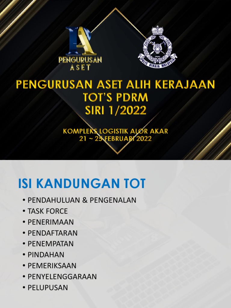 Slide Tot Modul Pengurusan Aset Kerajaan | PDF