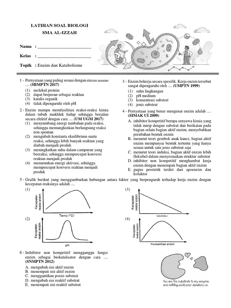 Latihan Soal Metabolisme | PDF