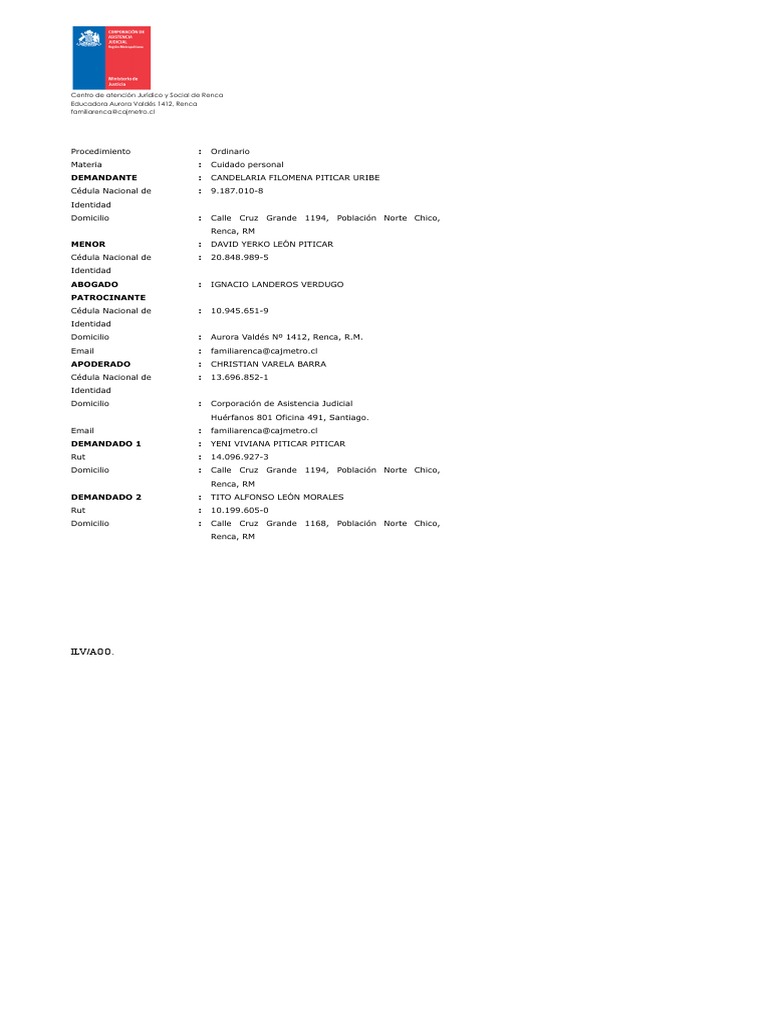 001 - Dda - Cuidado - Personal (PITICAR) .Doc - Documentos de Google ...