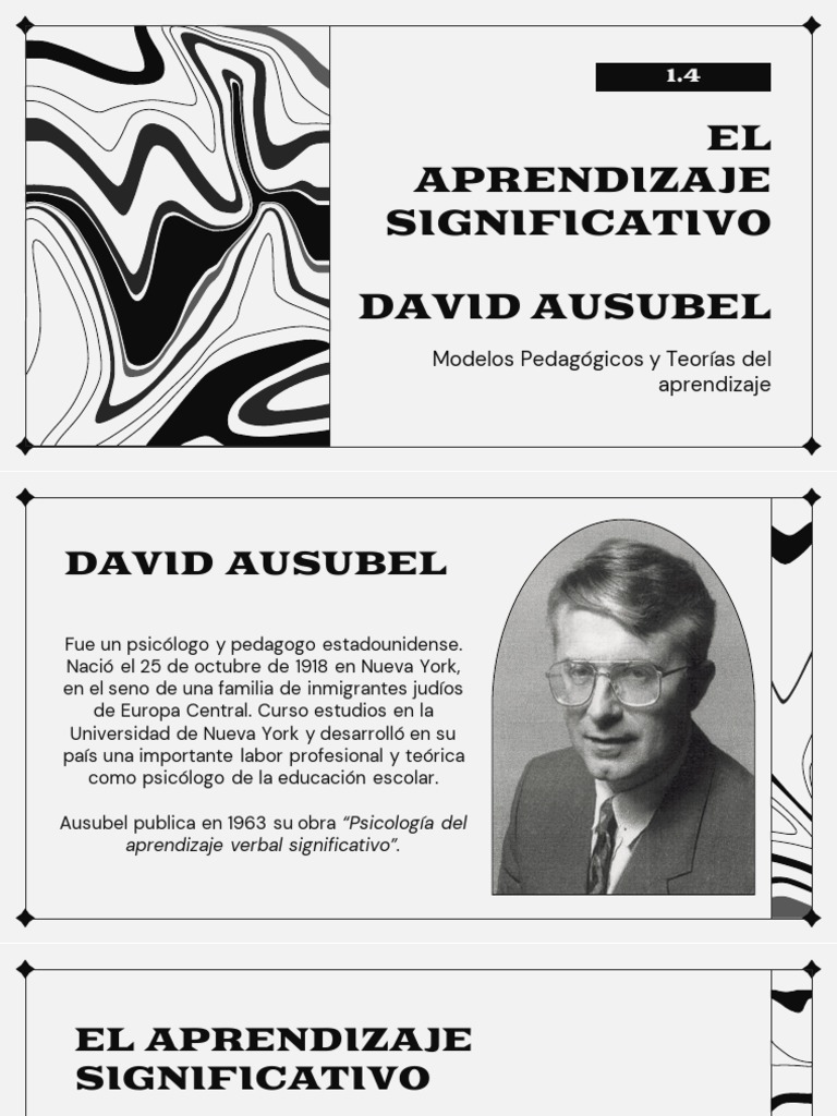 Aprendizaje Significativo - David Ausubel | PDF | Aprendizaje | Sicología