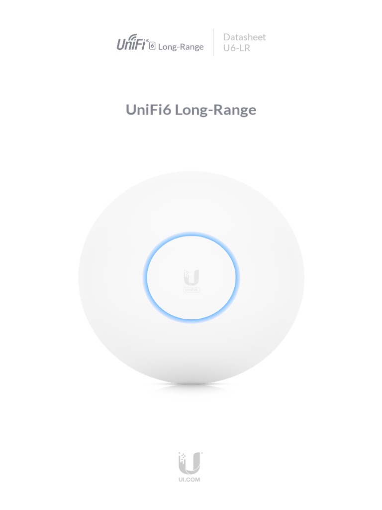 Unifi6 Long-Range: Datasheet U6-Lr | PDF | Wi Fi | Ieee 802.11