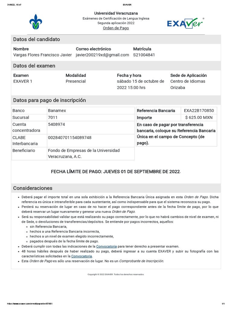 EXAVER | PDF | Servicios financieros | Bancario