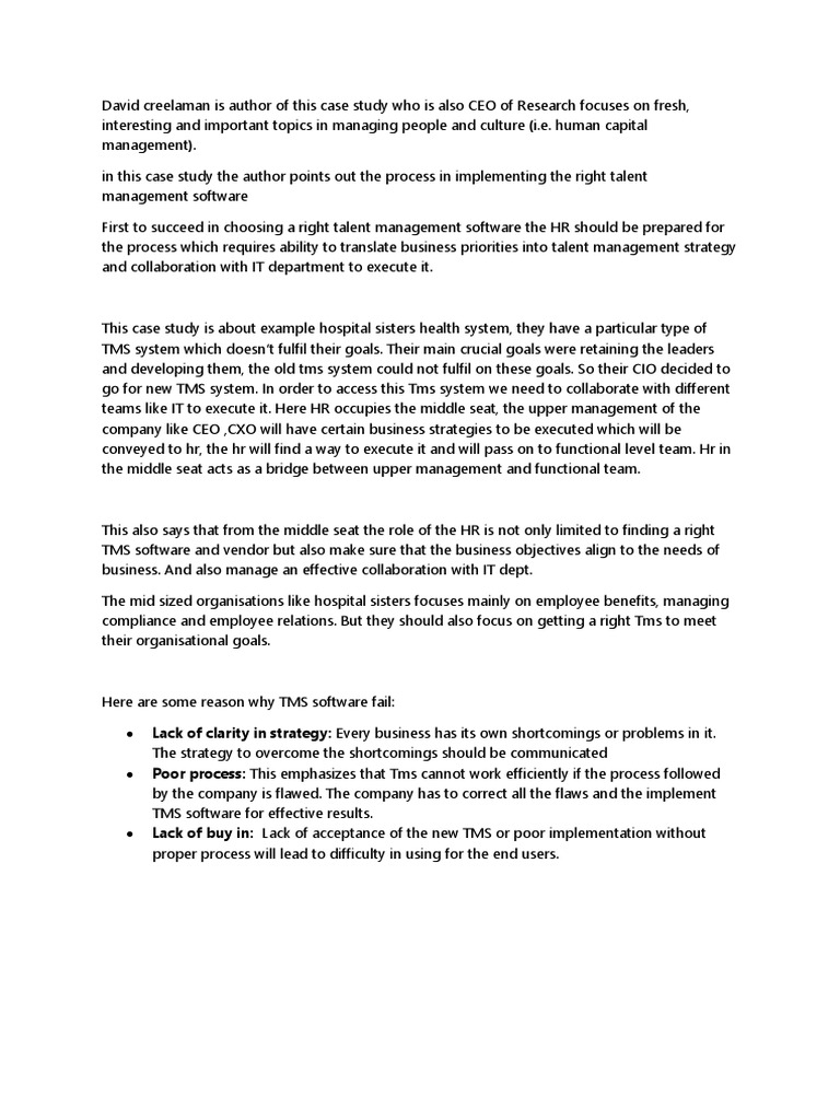 HR Case Study | PDF | Talent Management | Economies