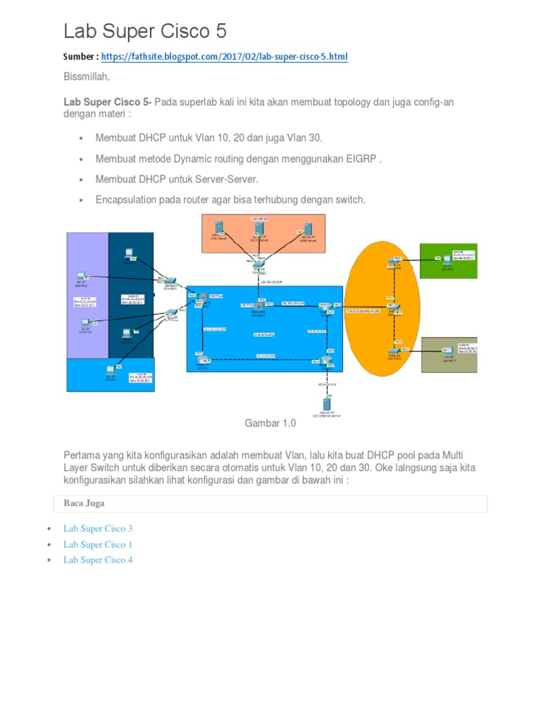 Konfigurasi Lab Super Cisco 5 | PDF