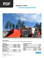 Technical Specification Sandvik LH514-5 | PDF | Turbocharger | Vehicles
