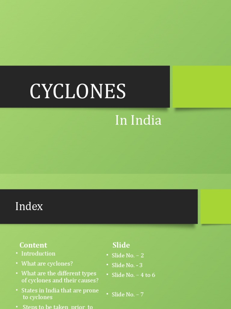 Project On Cyclones | Download Free PDF | Tropical Cyclones | Earth Phenomena