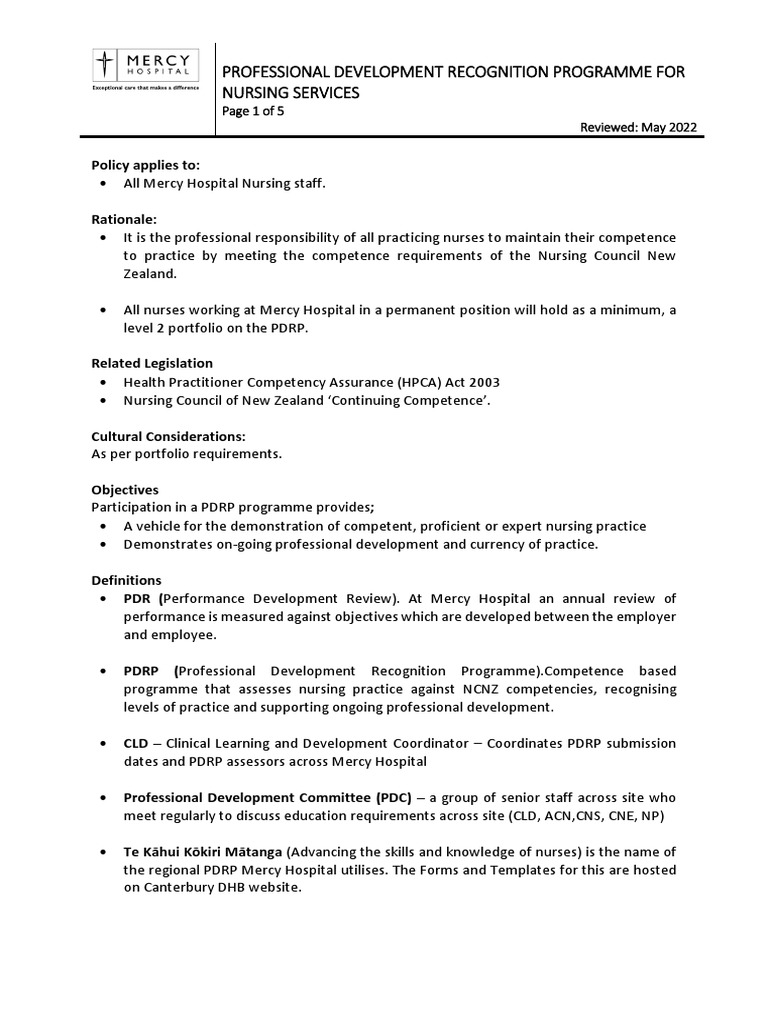 PDRP Policy | PDF | Nursing | Employment