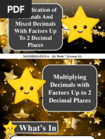 Math Week 4 PPT - Addition and Subtraction of Decimal Numbers | PDF ...