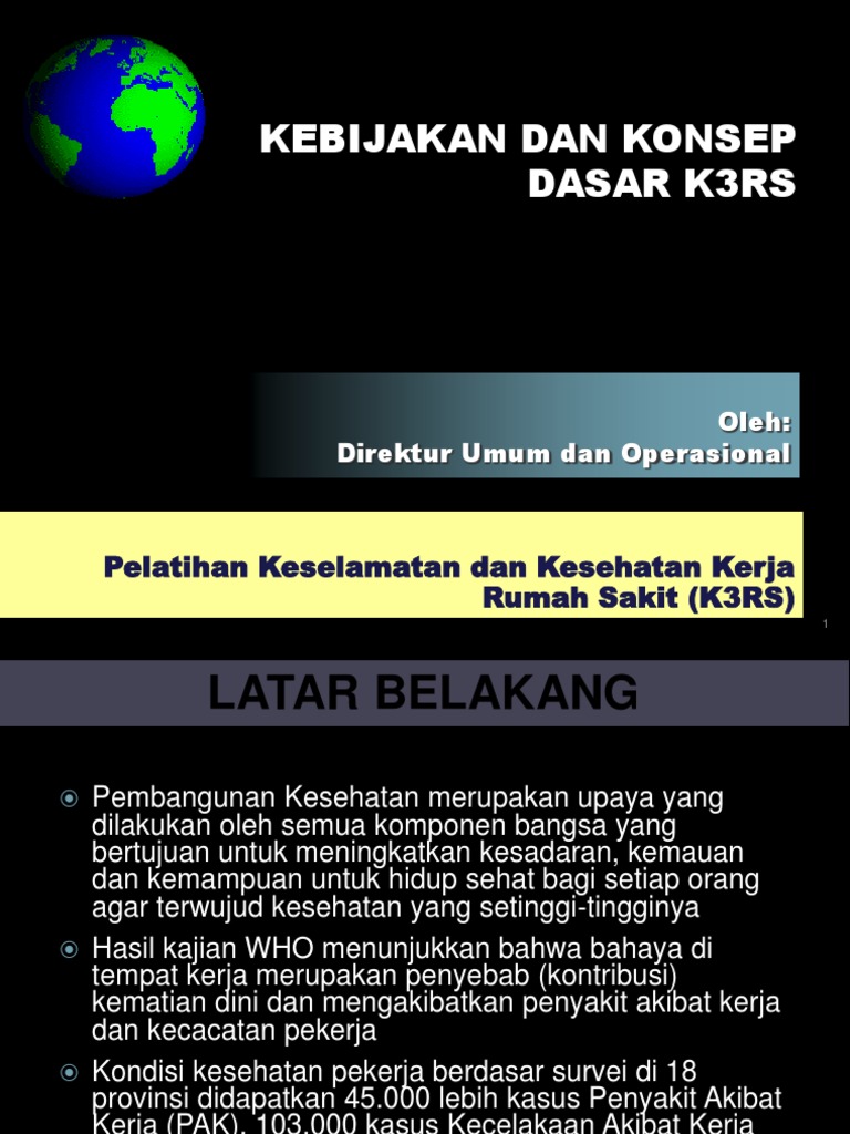 Kebijakan - Konsep Dasar K3RS | PDF