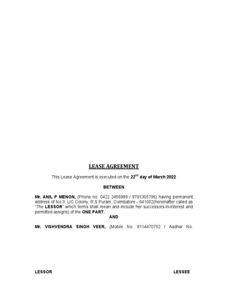 3R3 Revised Draft Agreement | PDF | Lease | Leasehold Estate