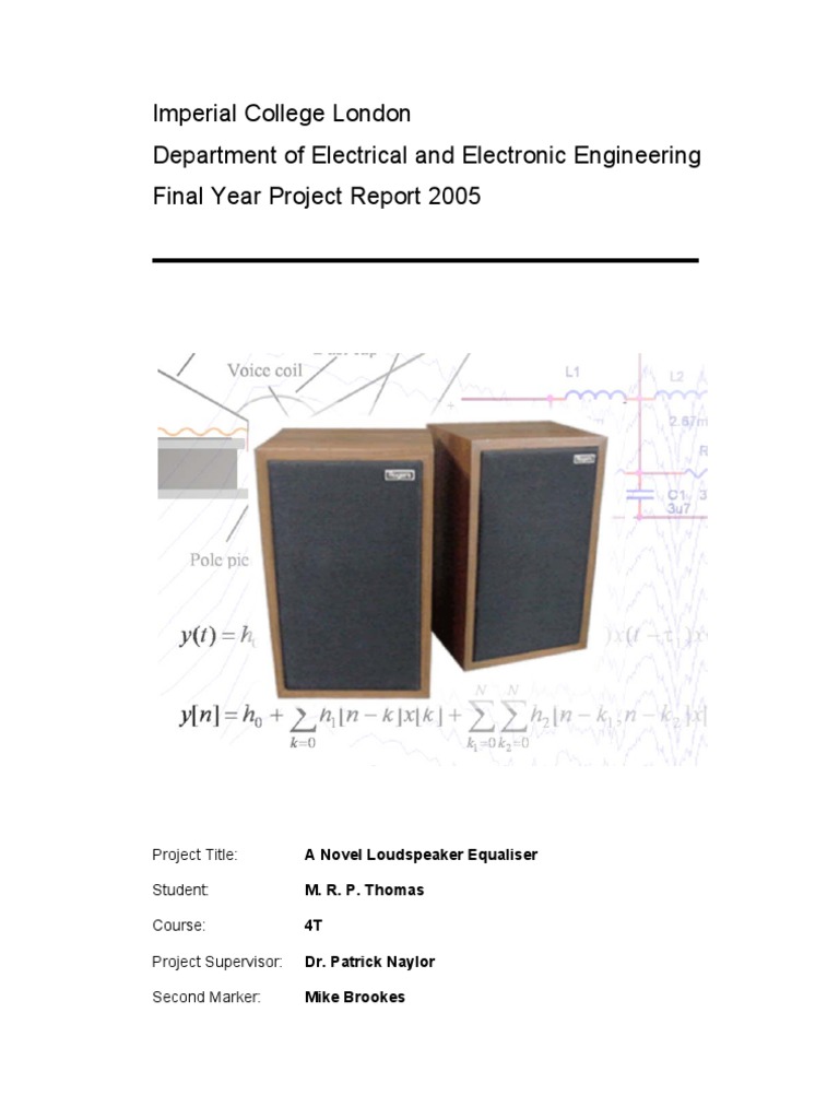 Project On Speaker | PDF | Loudspeaker | Equalization (Audio)
