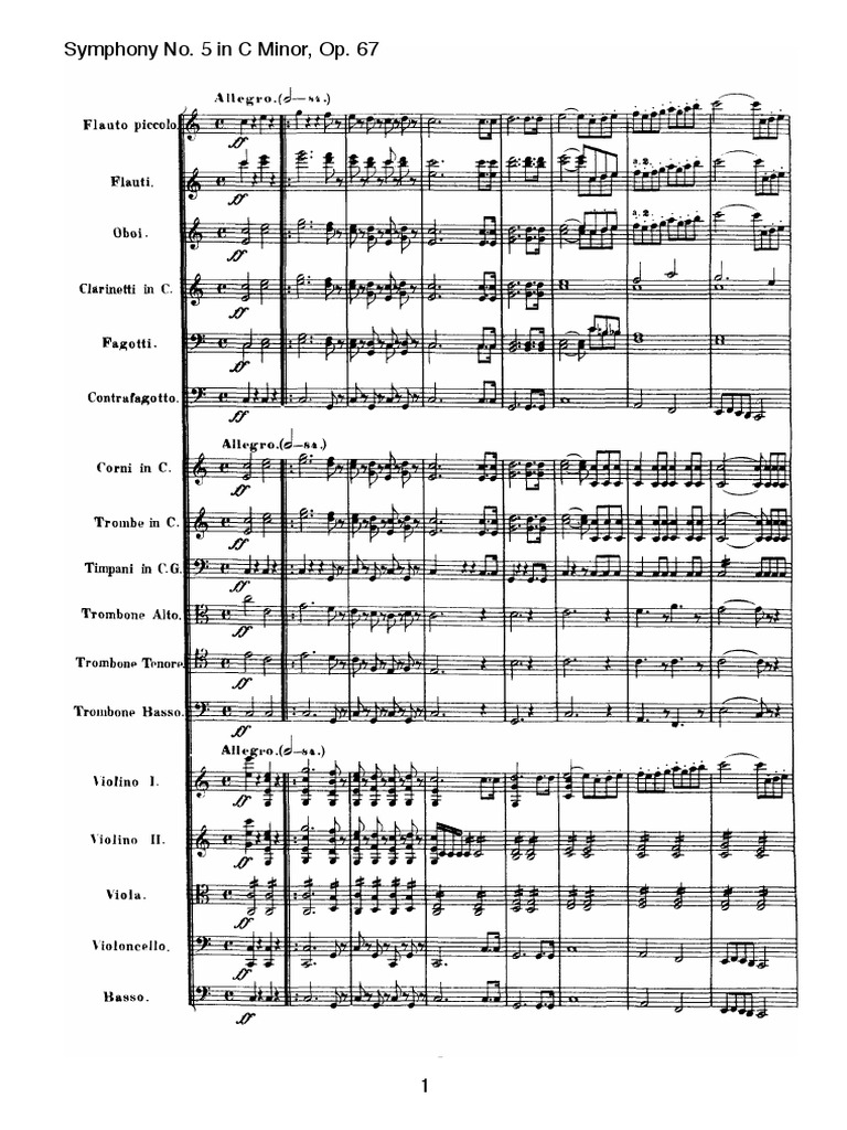 Beethoven - Symphony No.5 Mov.4 | PDF | Music | Opus Number