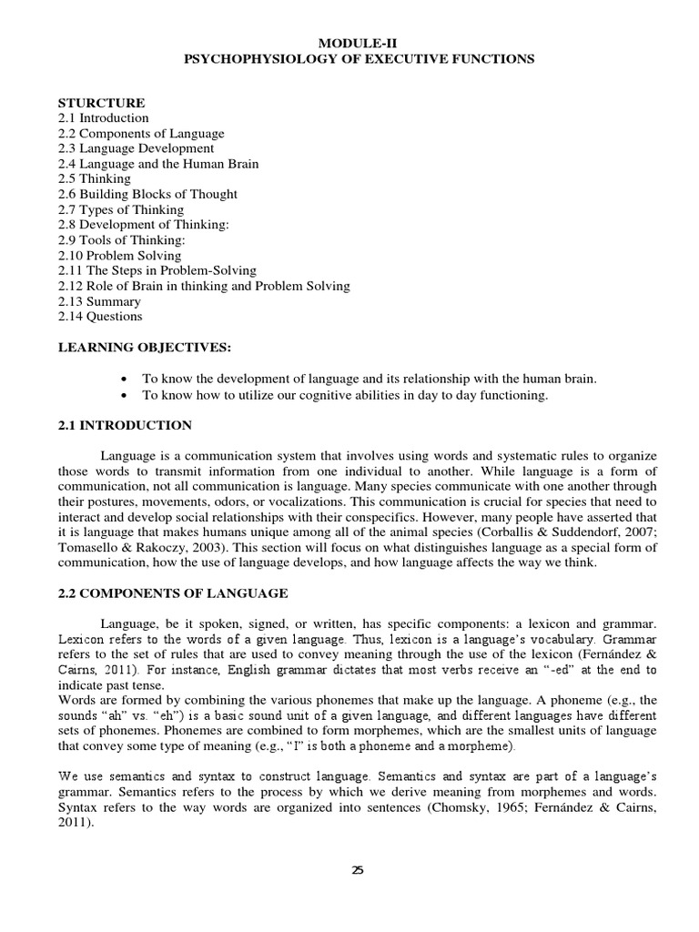 Understanding the Development and Neurophysiology of Language | PDF ...