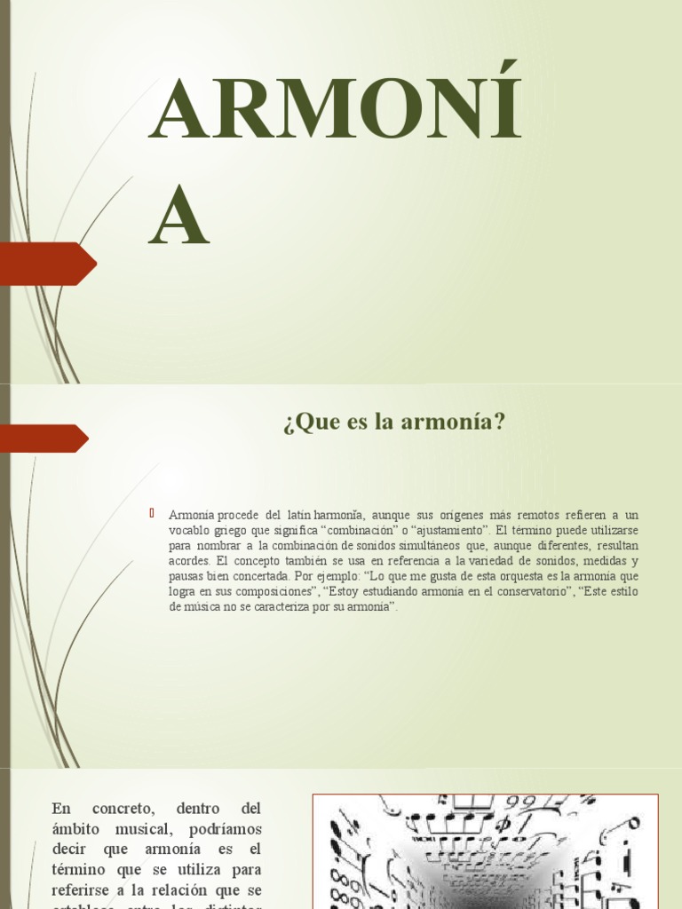 Definición y Tipos de Armonía Musical | PDF | Armonía | Acorde (Música)