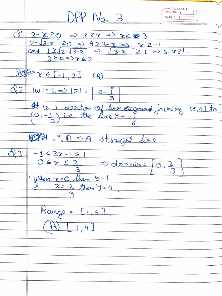Maths DPP 03 - 16599759 | PDF Maths DPP 03 - 16599759 | PDF