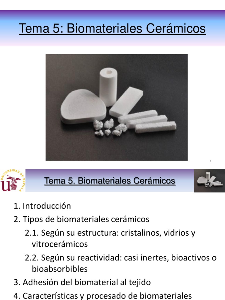 Tema 5. Biomateriales Cerámicos | PDF | Biomaterial | Lentes
