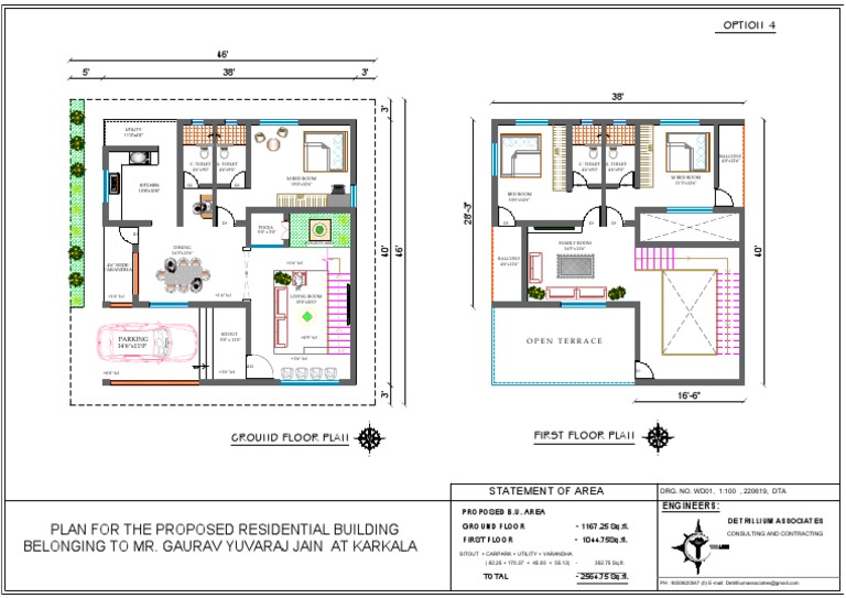 G+1 Residential Building Plan | PDF