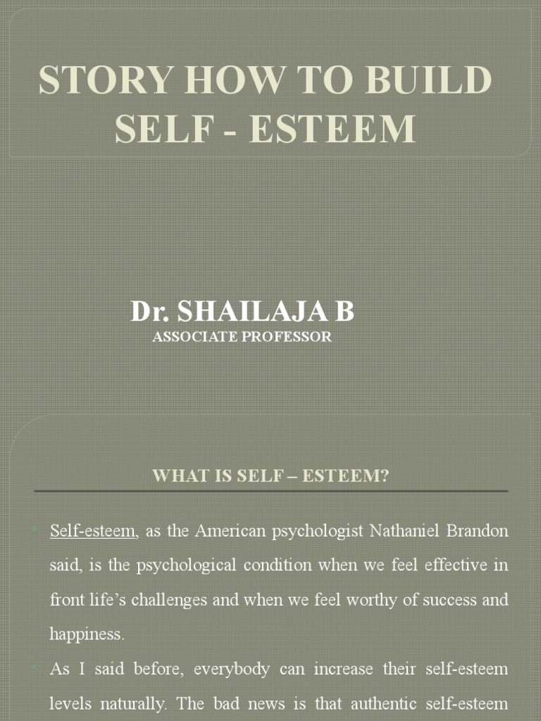 Story How To Build Self - Esteem | PDF | Self Esteem | Cognition