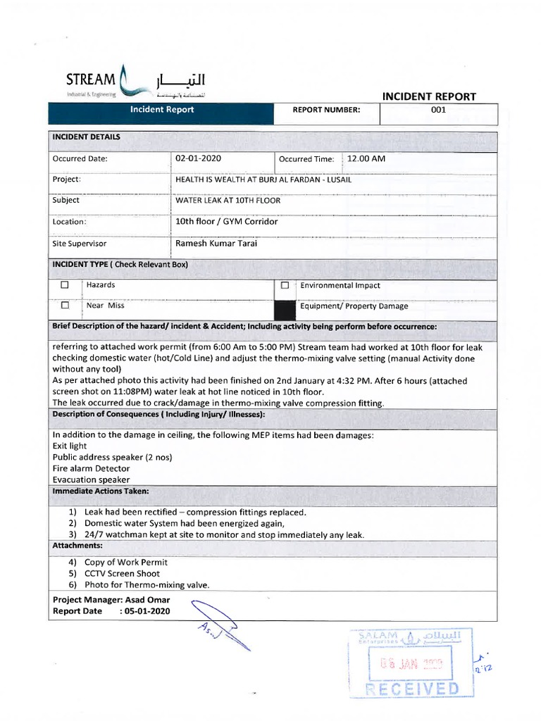 Incident Report Template | PDF