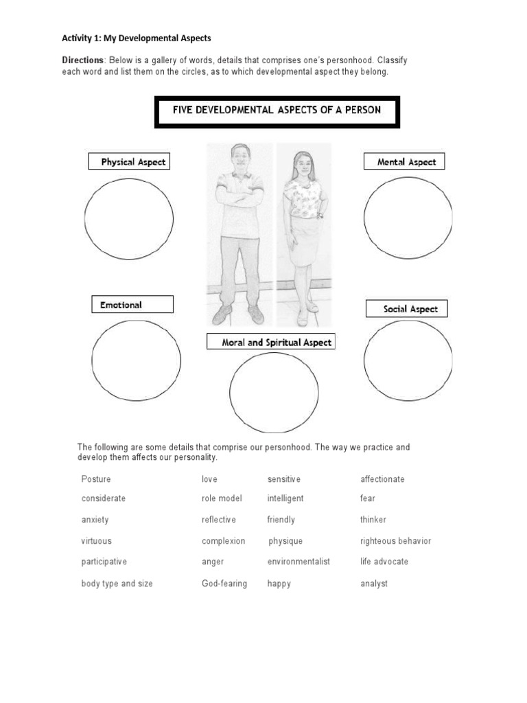 Lesson 2 Activity 1 My Developmental Aspects | PDF