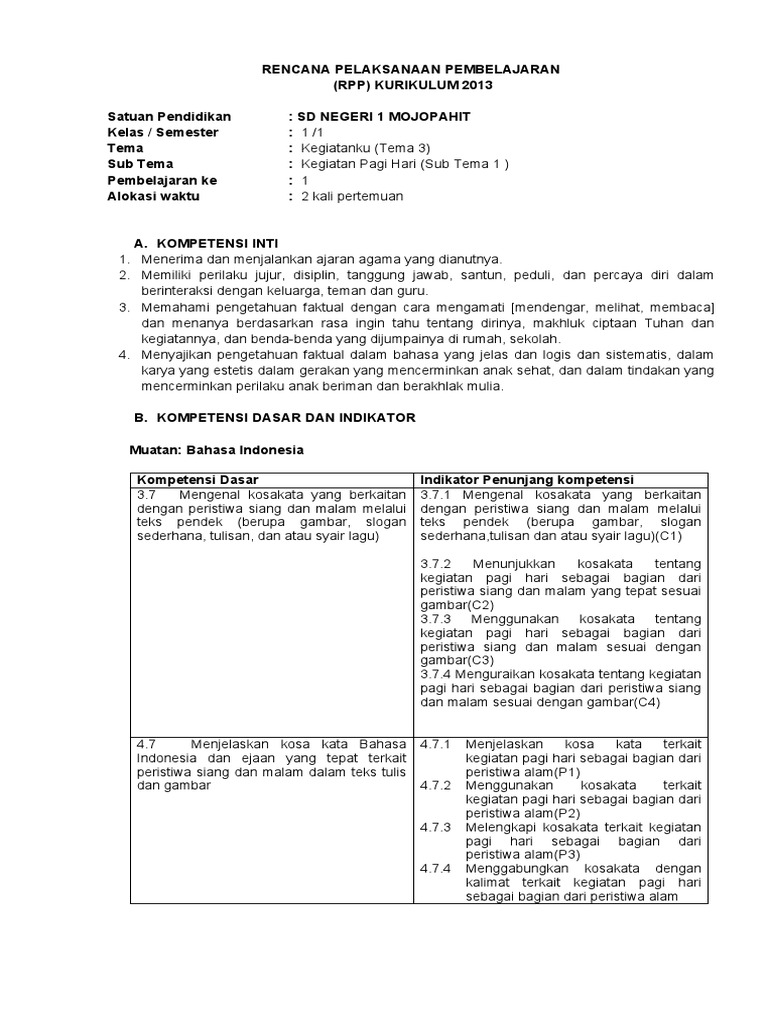 RPP Tema 3 PPL | PDF