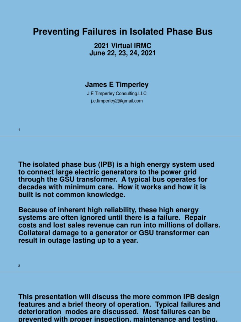 Preventing Failures in Isolated Phase Bus Timperley | PDF | Insulator (Electricity) | Infrared