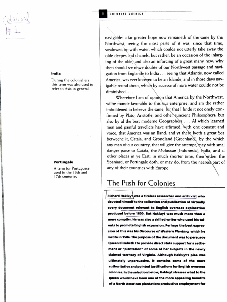 Colonial America Course Pdf